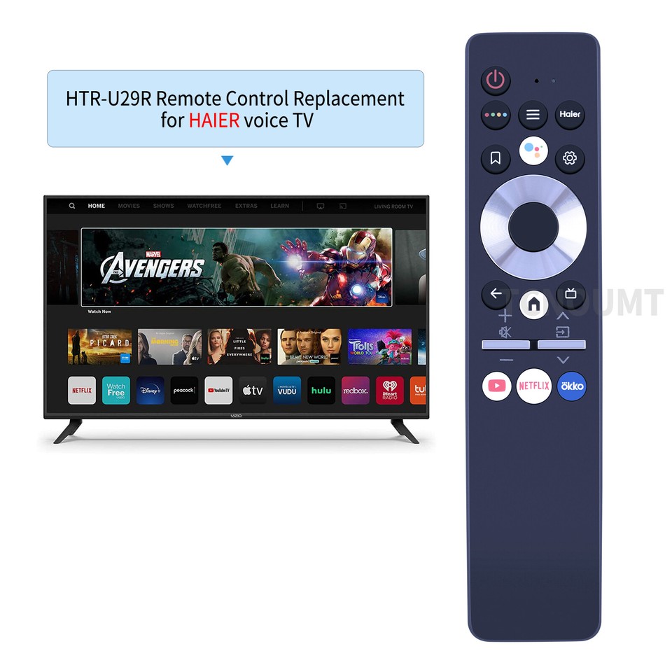 Voice Bluetooth Remote Control For Haier HTR-U29R Smart LED HDTV ...