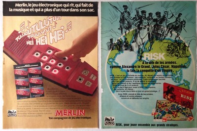LOT PUBLICITES ANNEES 70 SPECIAL JEU MIRO // MERLIN - RISK | eBay