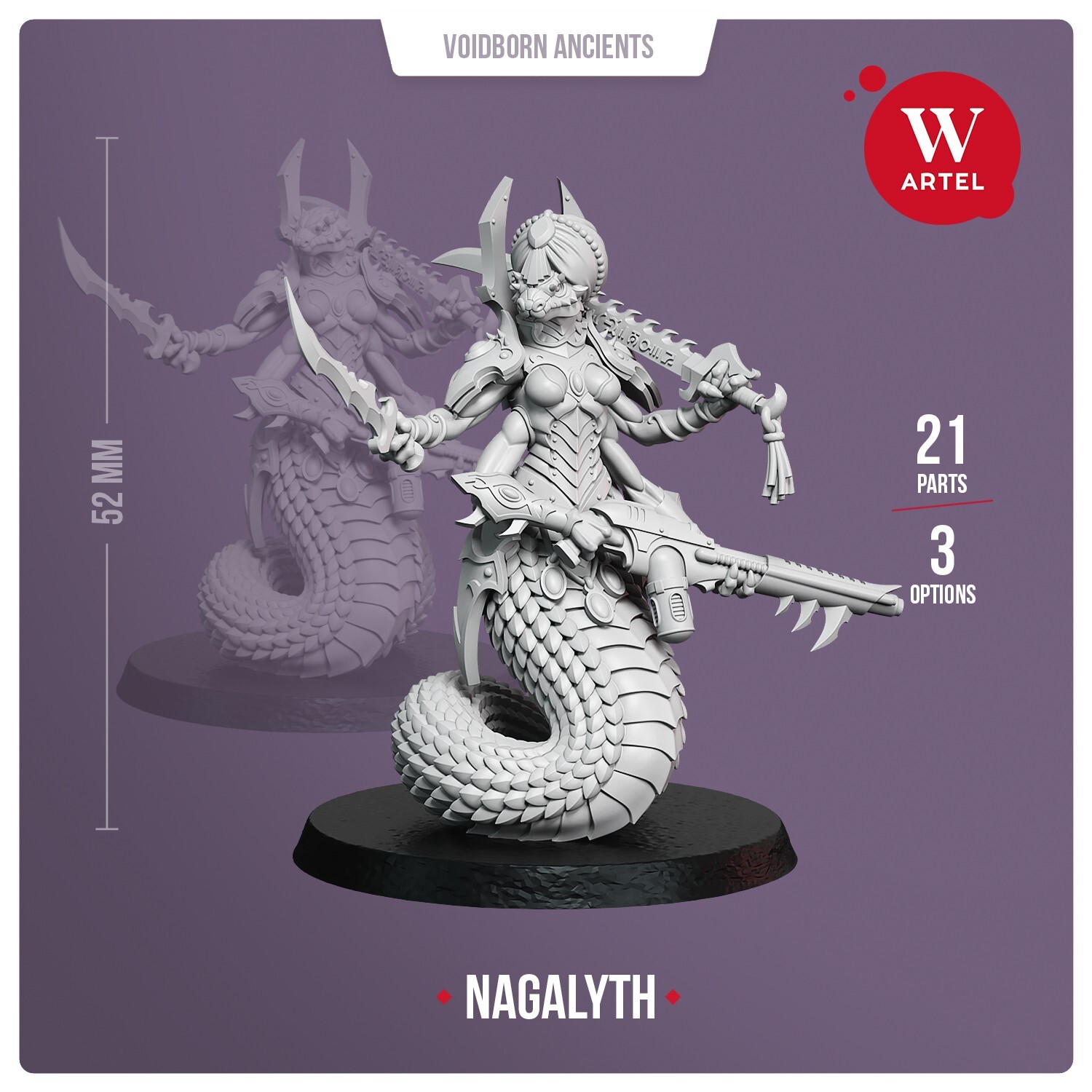 Nagalyth Artel W Dark Eldar Drukhari Sslyth Archon Ur-Ghul Medusae ...