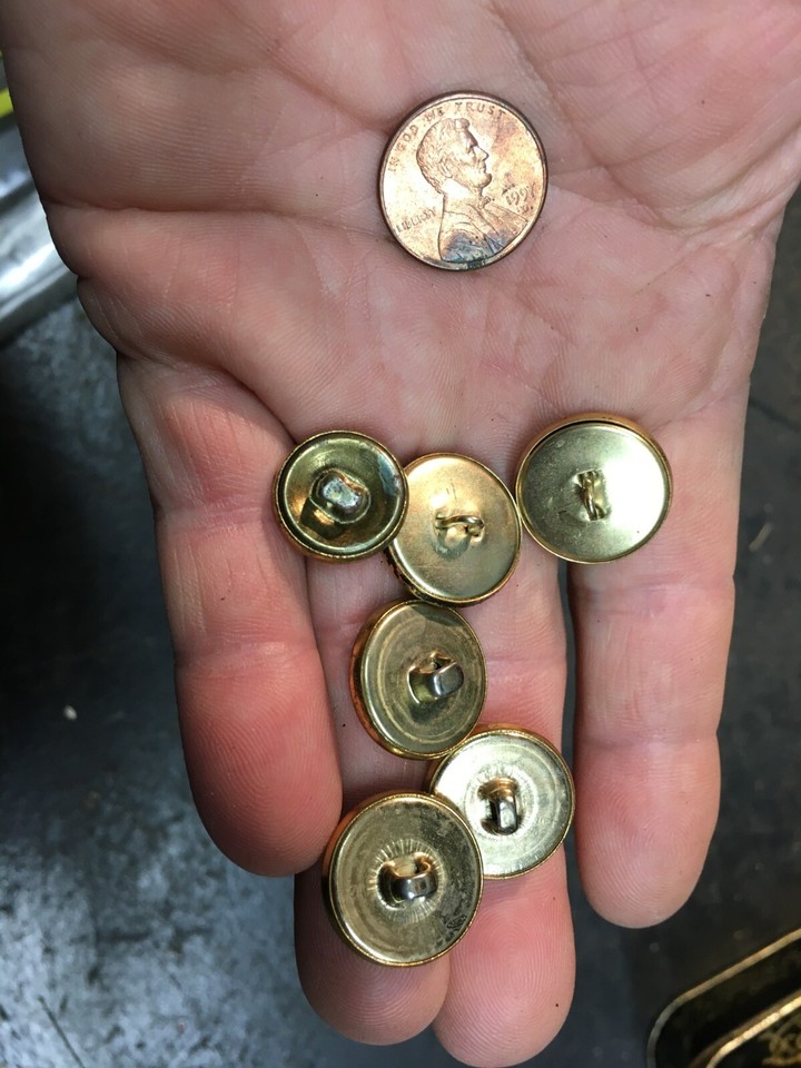 Vintage Waterbury Button Co US Navy Eagle w/Anchor Brass Buttons ...