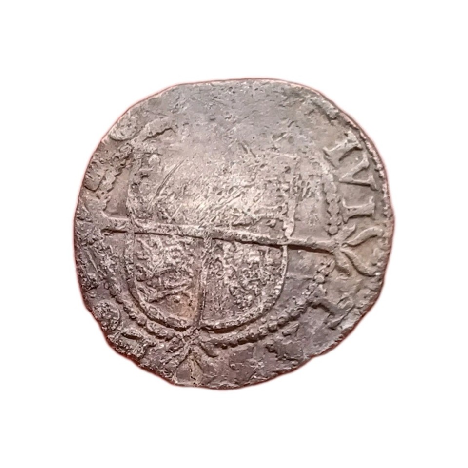 1584-86 Queen Elizabeth I Hammered Silver Half Groat / 2d. Escallop Mm ...