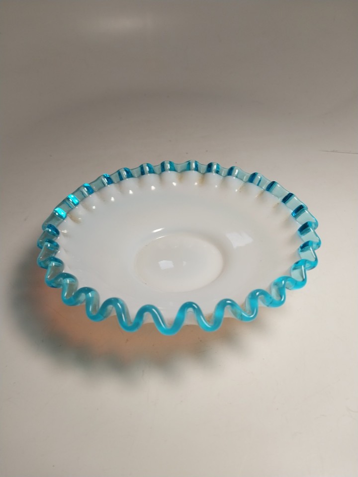 Fenton Blue Milk Glass Bowl