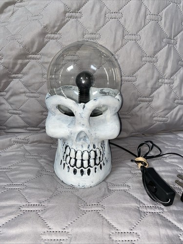 Plasma Electricity Skull Ball Halloween Brain Storms Touch Electric ...