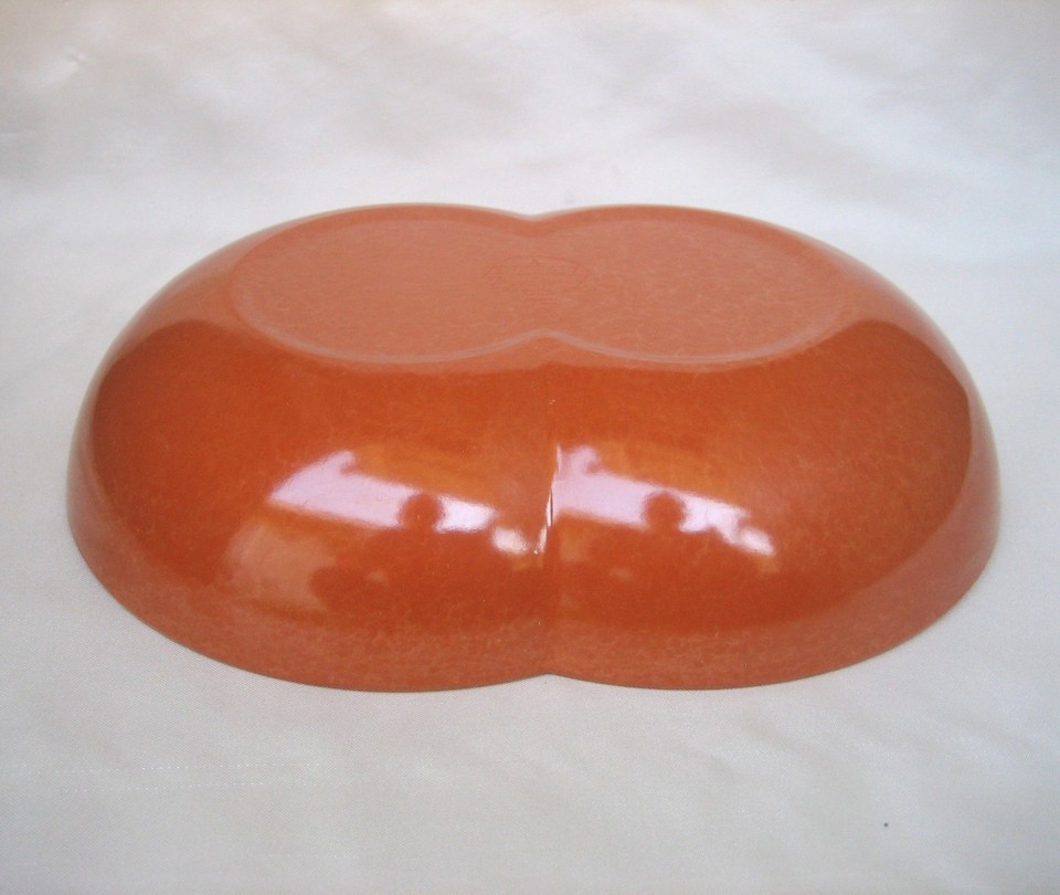 Branchell Color Flyte Melmac Orange Double Bubble Serving Bowls One ...