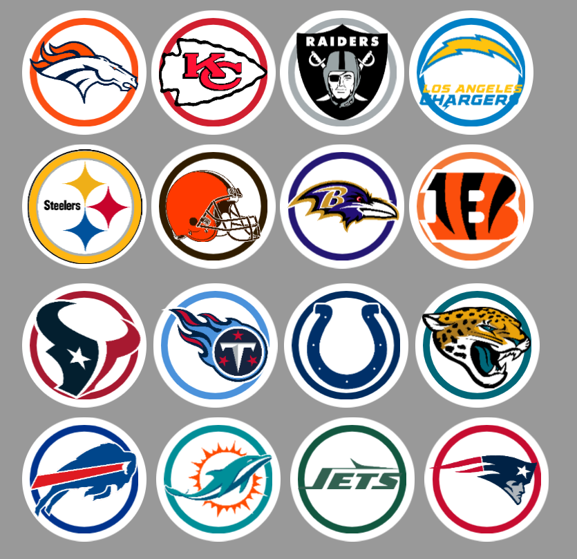Handcrafted Football Team Magnets 2" FULL SET/ALL 32 TEAMS. For Fan ...