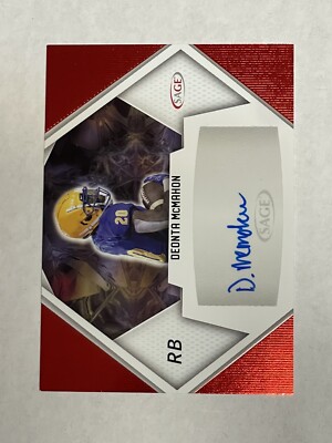 2023 Sage Red Auto #A-DM2: Deonta McMahon McNeese State University ...