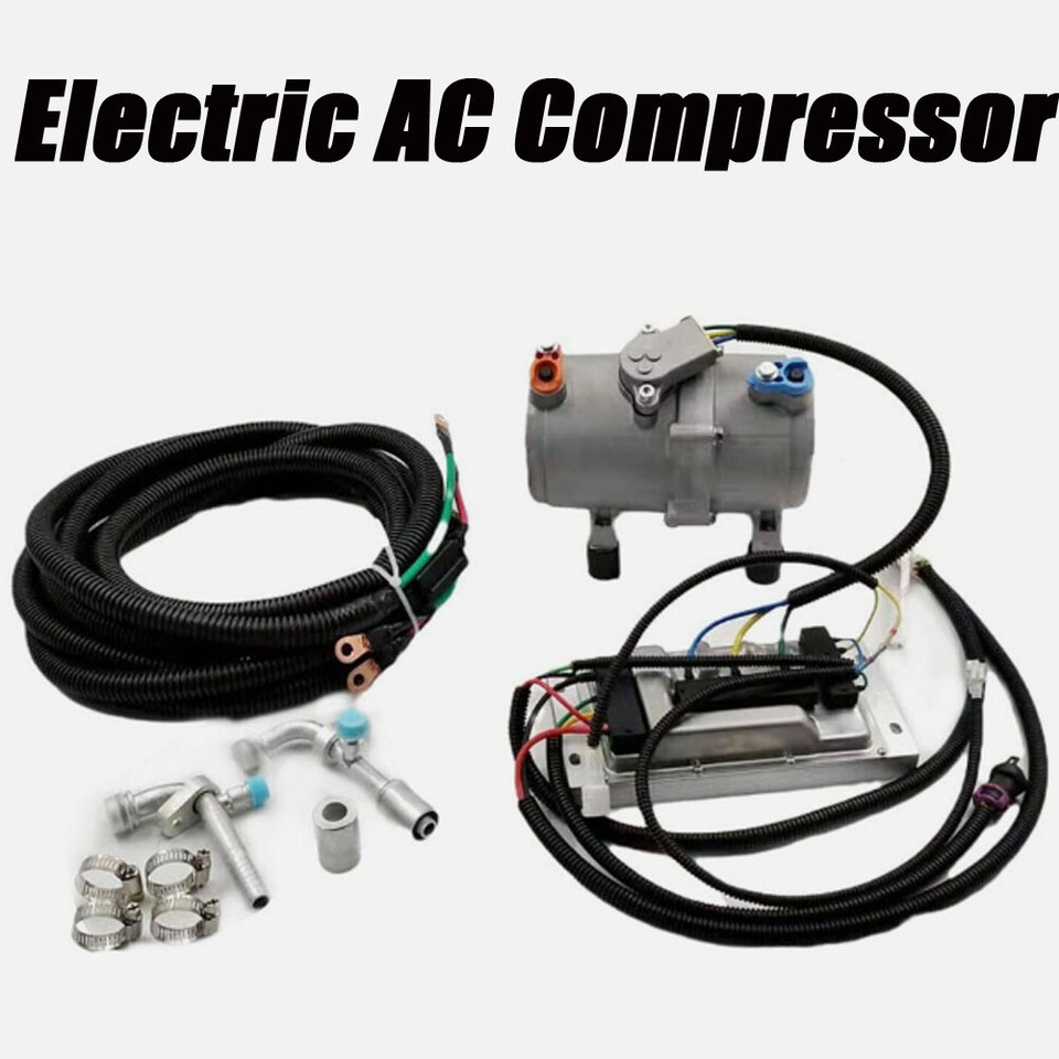 12V/24V Electric Compressor Sets for AC Air Conditioning Car Truck Bus ...