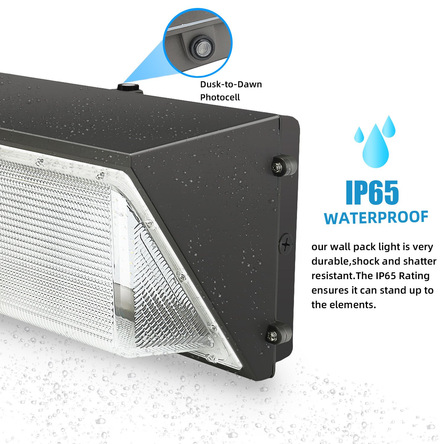 70/125/150W Led WallPack Light Waterprooof Commercial Outdoor Area ...