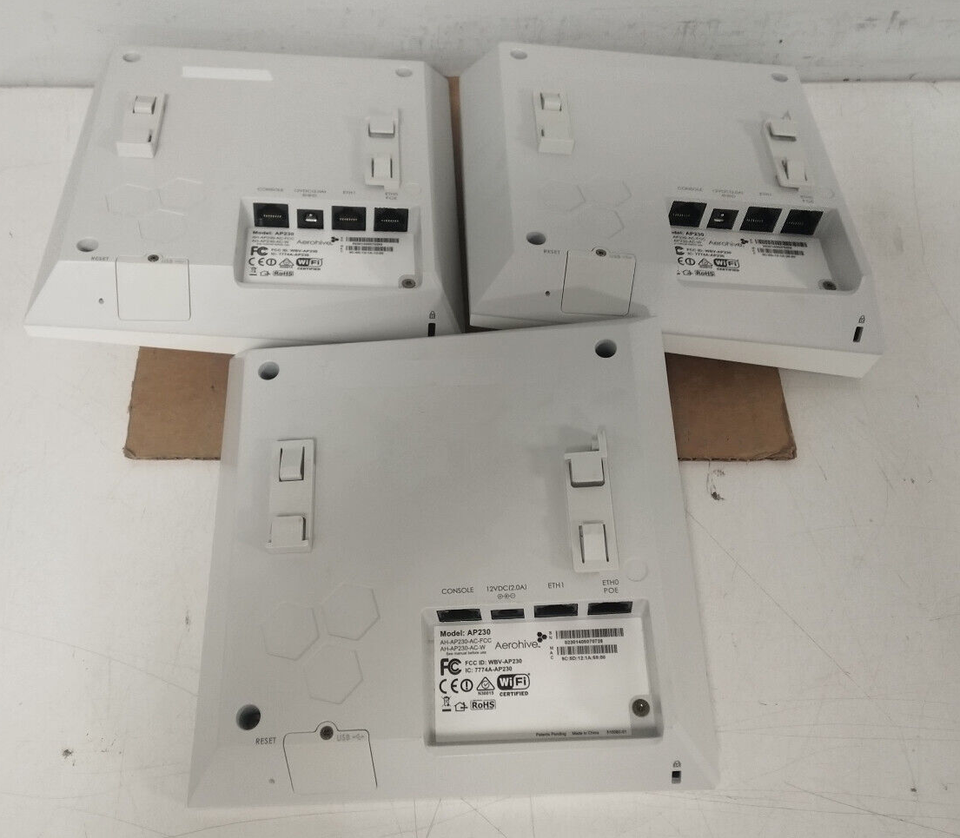 LOT 4 Aerohive Networks AP230 Wireless Access Point AH-AP230-AC-FCC ...