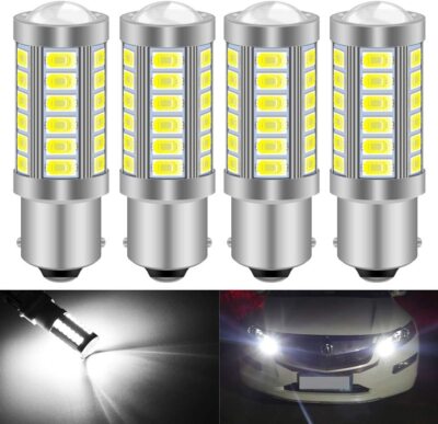Super White 6000K 1156 BA15S 5630 33SMD Interior LED Light Bulbs 7056 ...