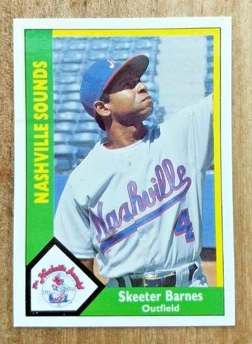 1990 CMC SKEETER BARNES MINOR LEAGUE CARD#13 NR-MINT REDS CARDINALS ...