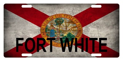 Florida State Flag License Plate Metal Sunshine State Fort White | eBay