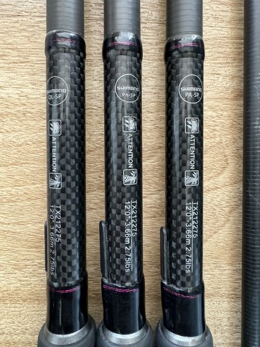 3 X Shimano TX2 12ft 2.75lb TC Carp Fishing Rods | eBay