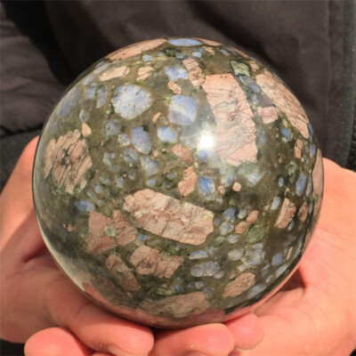 1.71LB Natural Rhyolite Ball Reiki Quartz Crystal Sphere Gift Heal ...
