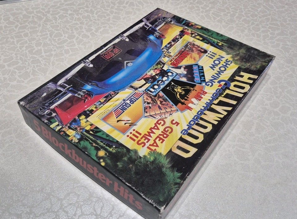 Commodore C64 game Hollywood Collection 5 games Rambo Platoon Top Gun ...