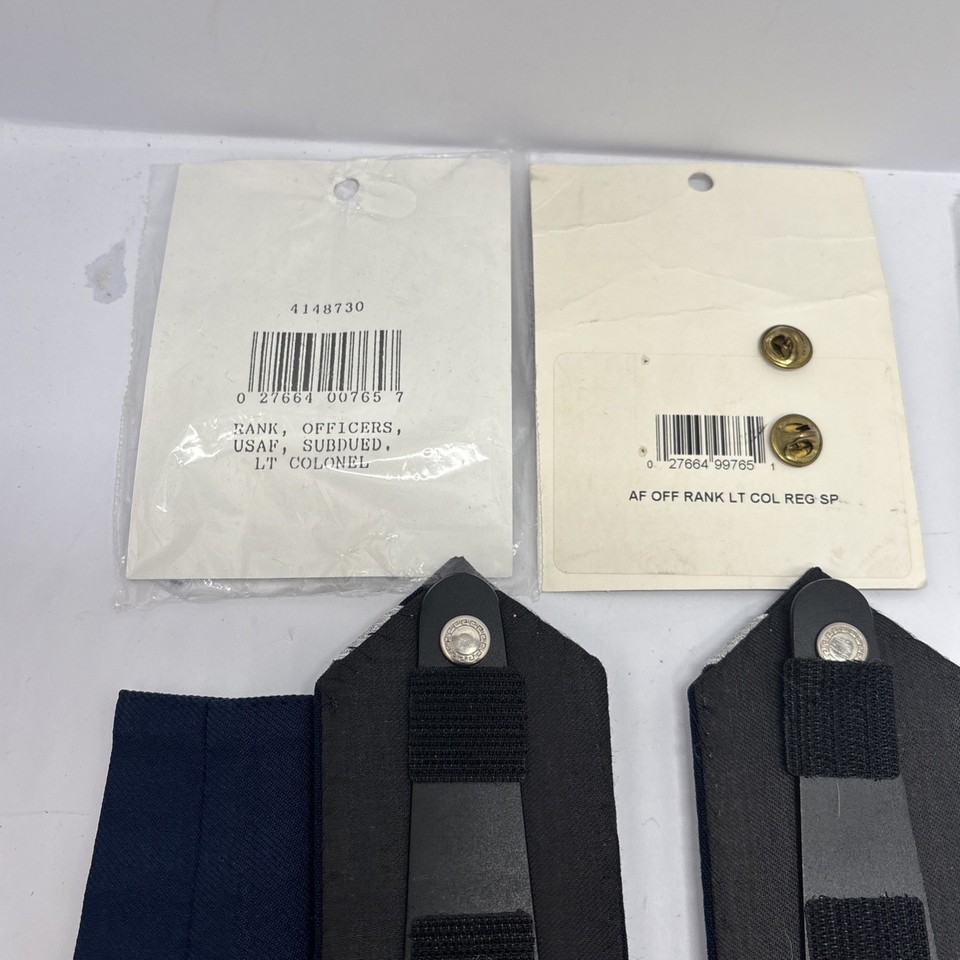 USAF Mess Dress Shoulder Board X 2,Lt Col Rank, Epaulet Insignia X 3 ...