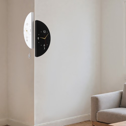 Modern Wall Clock Decoration, Double-sided Corner Wall Clock, Battery ...