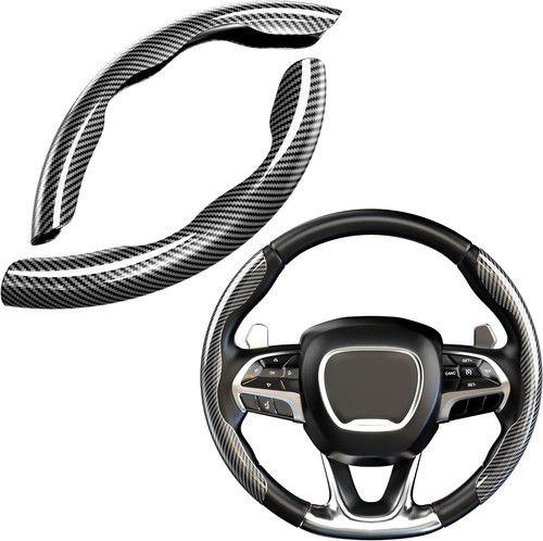 2x Non-Slip Car Steering Wheel Booster Cover Carbon Fiber Universal ...