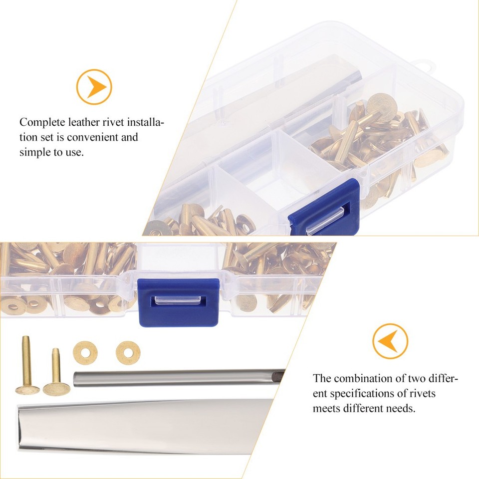 2 Sets Rivets Fasteners Portable Snap Punching Tool Setting for Solid ...