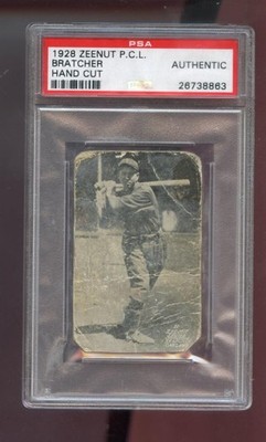1928 Zeenut Joe Bratcher PSA Graded Baseball Card Pacific Coast League ...
