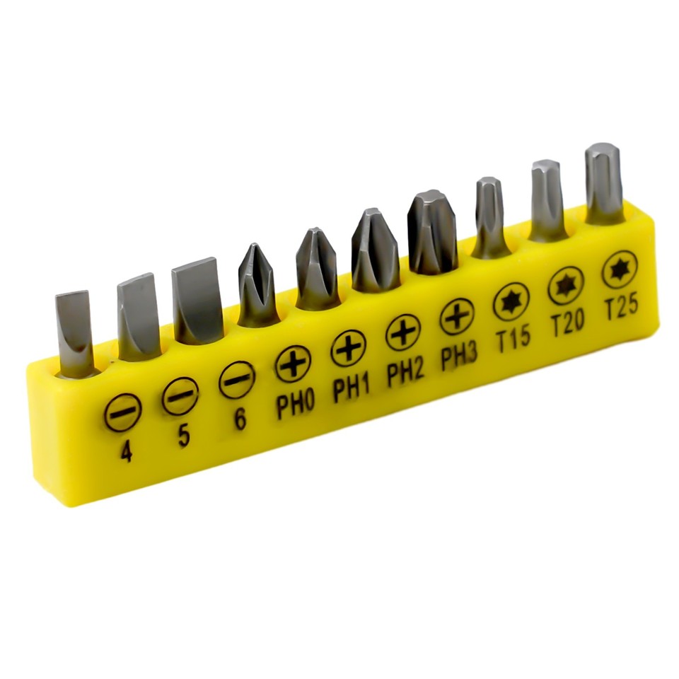 10 Pcs Drive Screwdriver Bit 6.35mm Bit Tool Screwdriver Bit Drill Set ...
