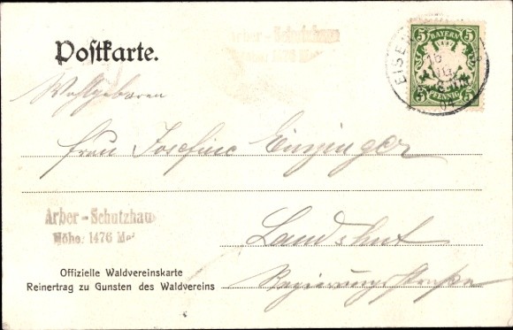 Ak Bayerisch Eisenstein in Niederbayern, Arber Schutzhaus - 4889981 ...