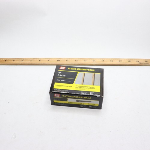 Grip-Rite 1 in. x 9-Gauge Bright Steel Fluted Masonry Nails 1 lb. Box ...