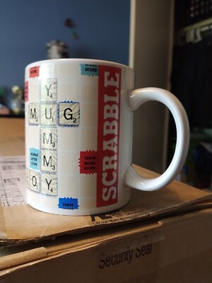 Hasbro Scrabble Word Game Coffee Mug Tea Cup 2016 Word Lover Puzzle | eBay