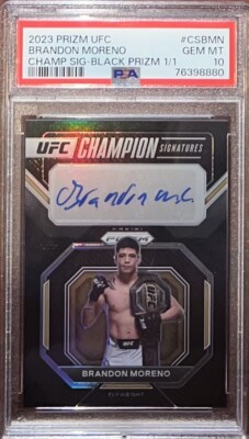 2023 Prizm UFC Brandon Moreno Champion Signatures BLACK 1/1 AUTO #CS ...