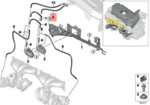 Genuine BMW E71 F01 F02 SAC Turbocharger Vacuum Control Hose OEM ...