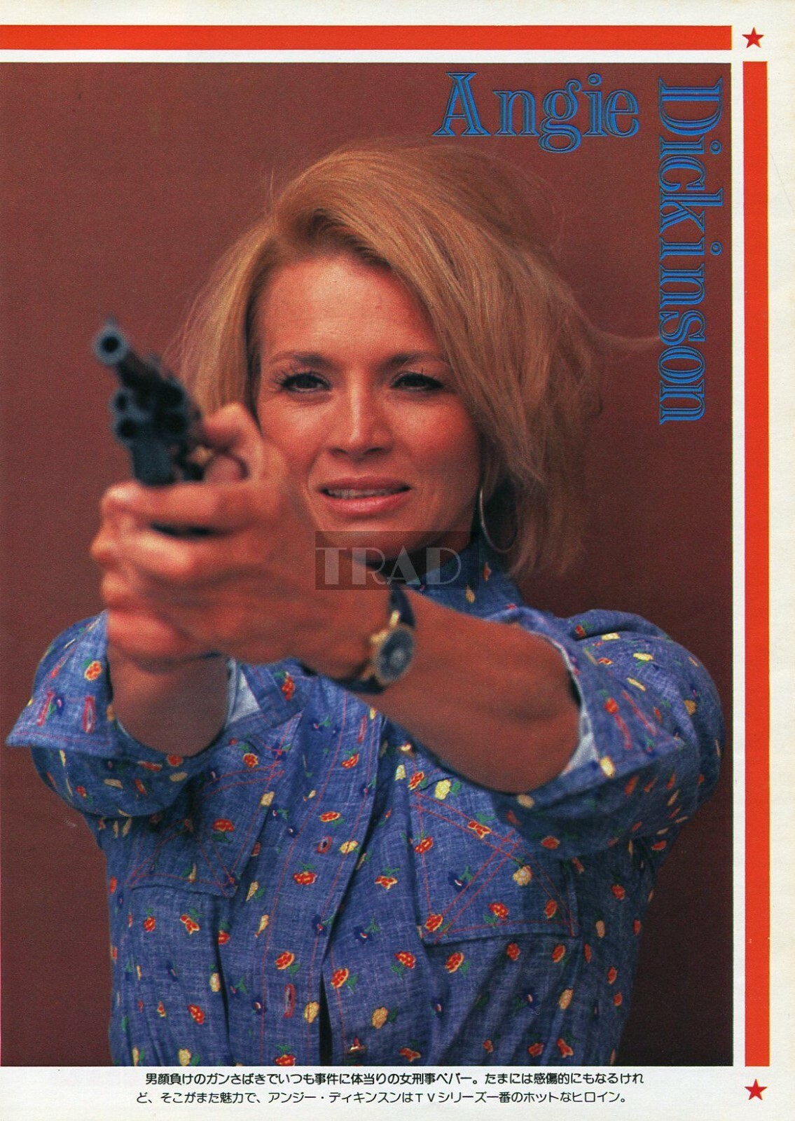 BARBRA STREISAND / ANGIE DICKINSON Gun 1975 JPN Picture Clipping 8x11 ...