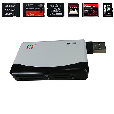 All-in-1 SSK SCR Compact Flash Multi Memory Card Reader CF Adapter ...