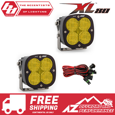 BAJA DESIGNS XL80 Pair Amber Wide Cornering / Flood LED Light Set | eBay