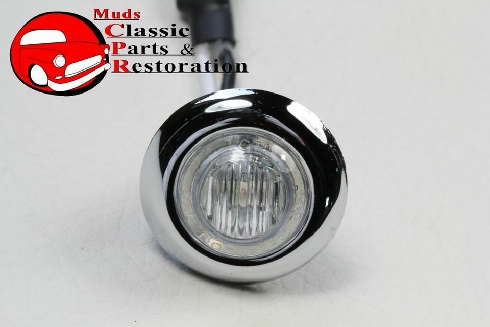 Universal Fitment Dual Function Mini Clear Stainless Turn Signal ...
