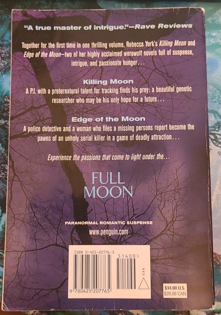 Full Moon Killing Moon Edge of The Moon 1 & 2 Trade PB Rebecca York ...
