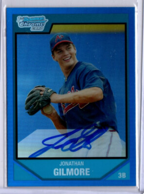 2007 Bowman Chrome Baseball Blue Jonathan Gilmore ROOKIE AUTO BRAVES 127/150 | eBay