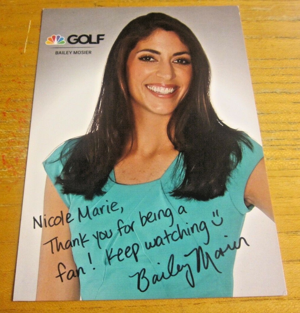 Bailey Mosier Sportscaster Autographed Signed 5X7 Photograph Golf ...
