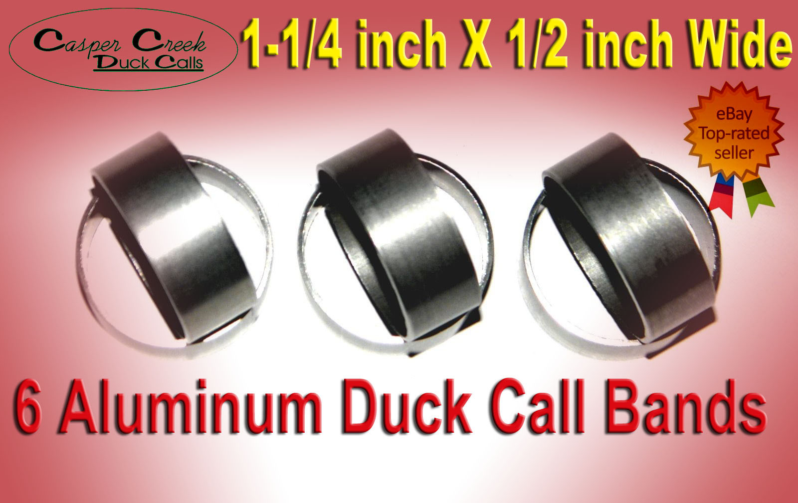 Duck Call Bands, Aluminum 1-1/4" X 1/2" (1/2 dozen) 6 each | eBay