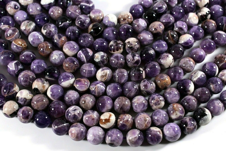 CHEVRON DOG TOOTH DOGTOOTH AMETHYST 14mm ROUND BEADS 15.5" STRAND | eBay