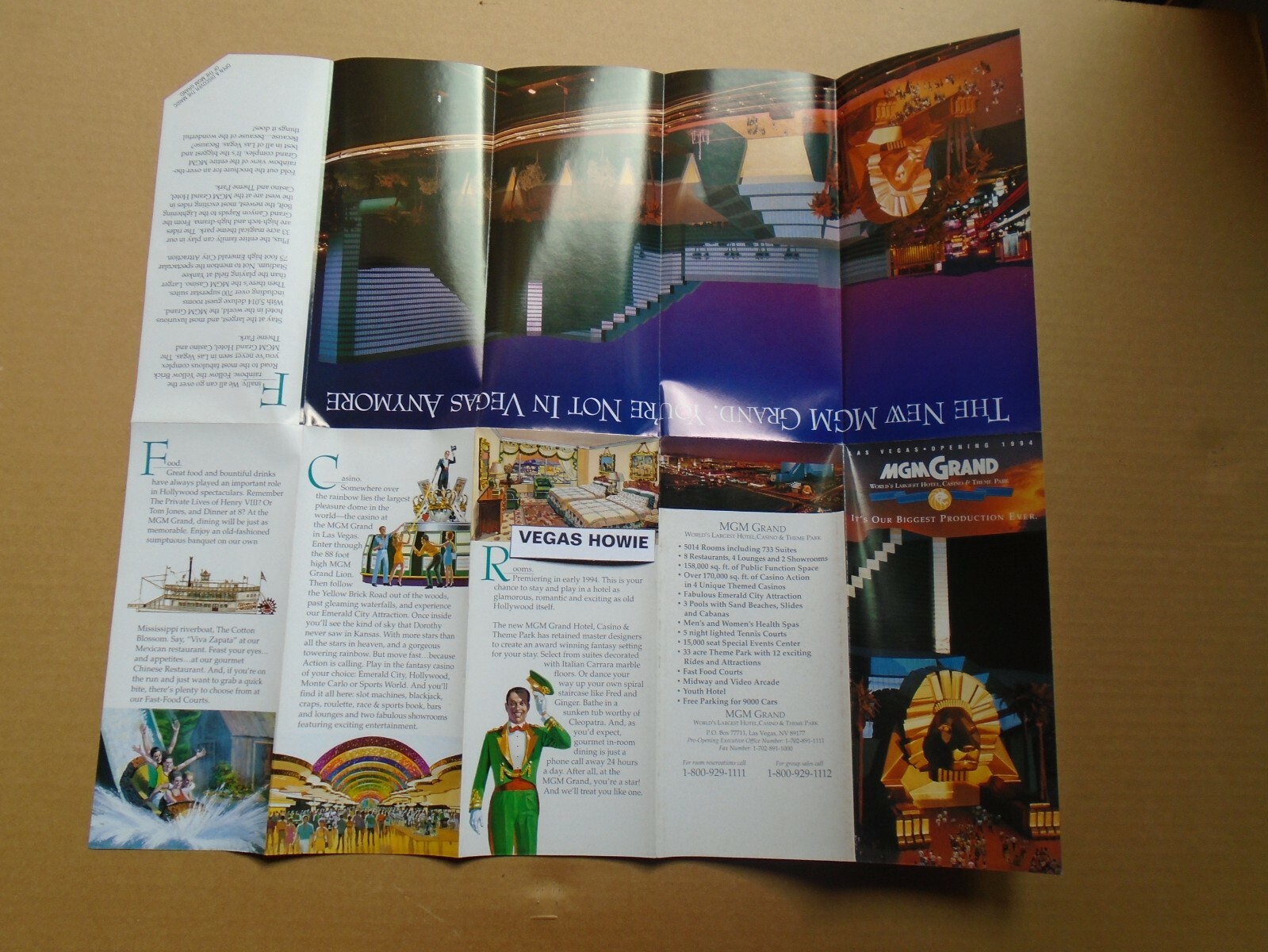Vegas Howie photo MGM brochure theme park layout nevada brochure ...