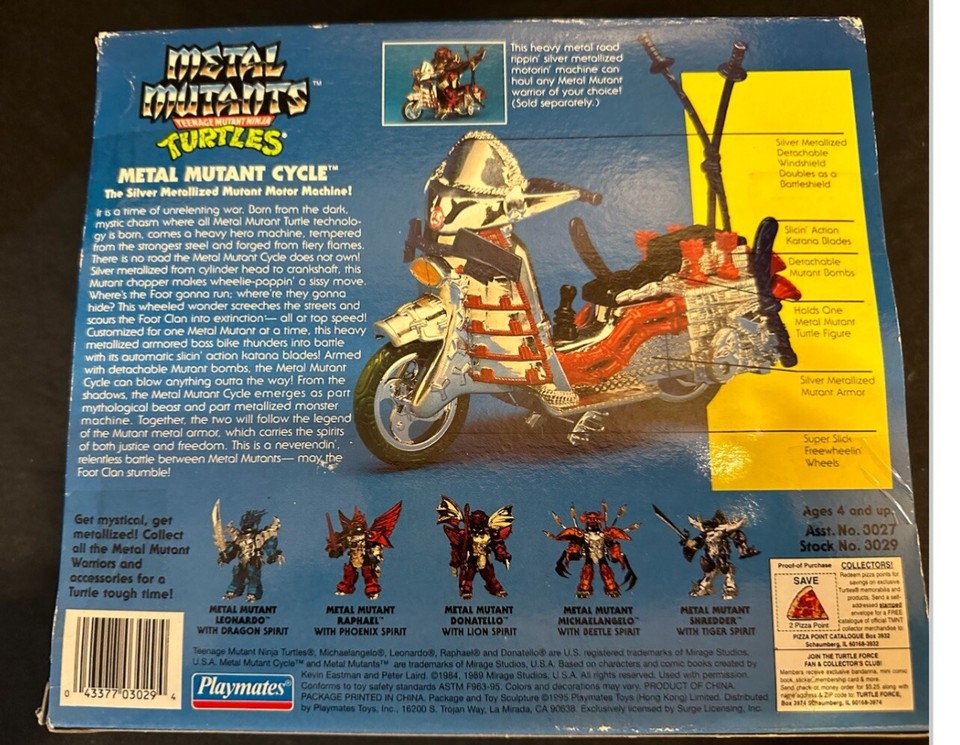 Metal Mutant Cycle TMNT Metal Mutants Toy Playmates 1989 Sealed Vtg | eBay