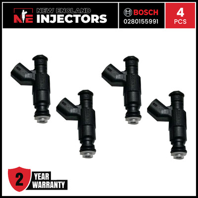 Reman Set of 4 Bosch 0280155991 Fuel Injectors 02-08 Mini Cooper 1.6l ...