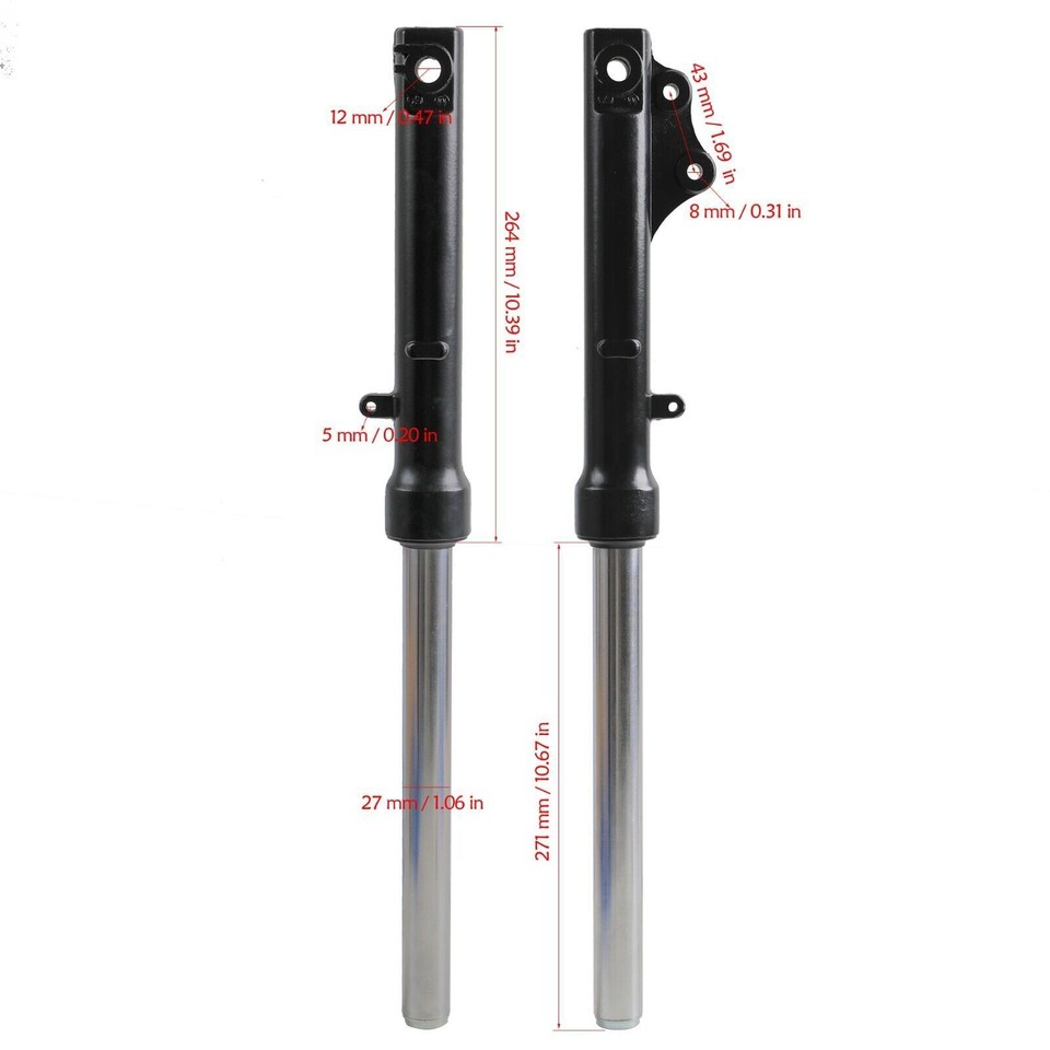 10''Wheel Rim Front Fork Triple Tree Disc Brake Caliper Mini Pit Bike ...