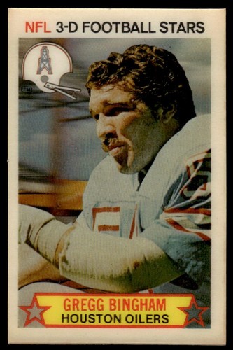 1980 STOP-N-GO 3D CARD GREGG BINGHAM 5 HOUSTON OILERS #9 | eBay