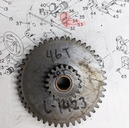 46 tooth Logan 9 10 11 Lathe Gear L-1423 | eBay