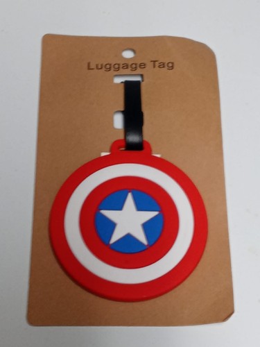 MARVEL'S CAPTAIN AMERICA SHIELD SILICONE NAME TAG FOR LUGGAGE BAG ...