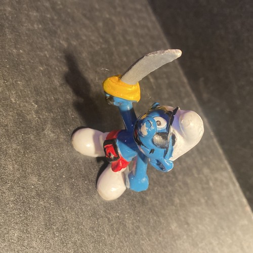 1978 PIRATE SMURF * Vintage Schleich Smurfs * Fair+ Cond * Combine ...