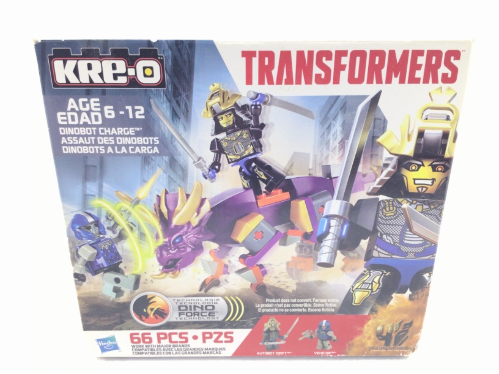 KRE-O TRANSFORMERS Dinobot Charge 66 Pieces Block Set Age 6 to 12 ...