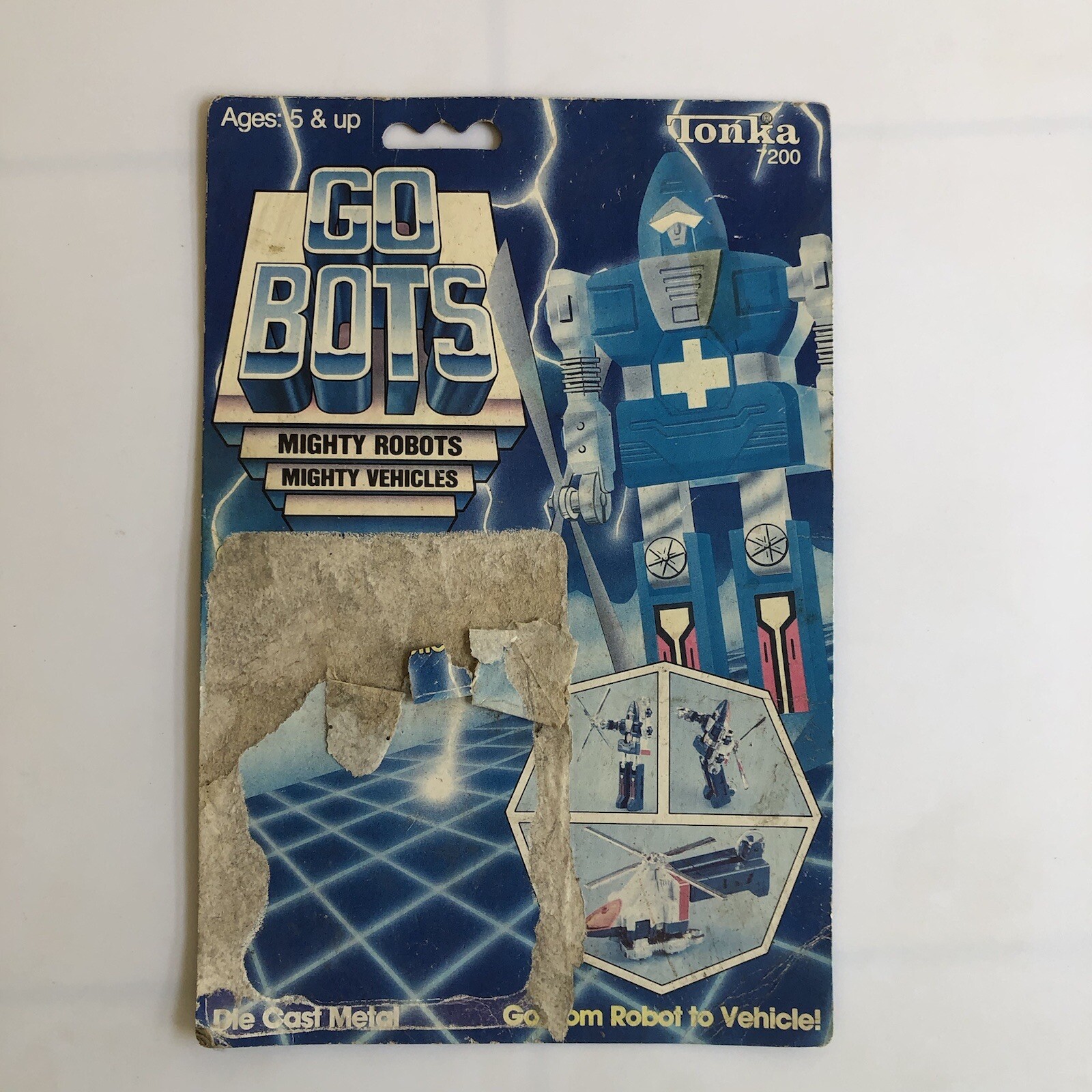 *CARDBACK ONLY* For 1983 Vintage GOBOTS COP TUR HELICOPTER TONKA Action ...