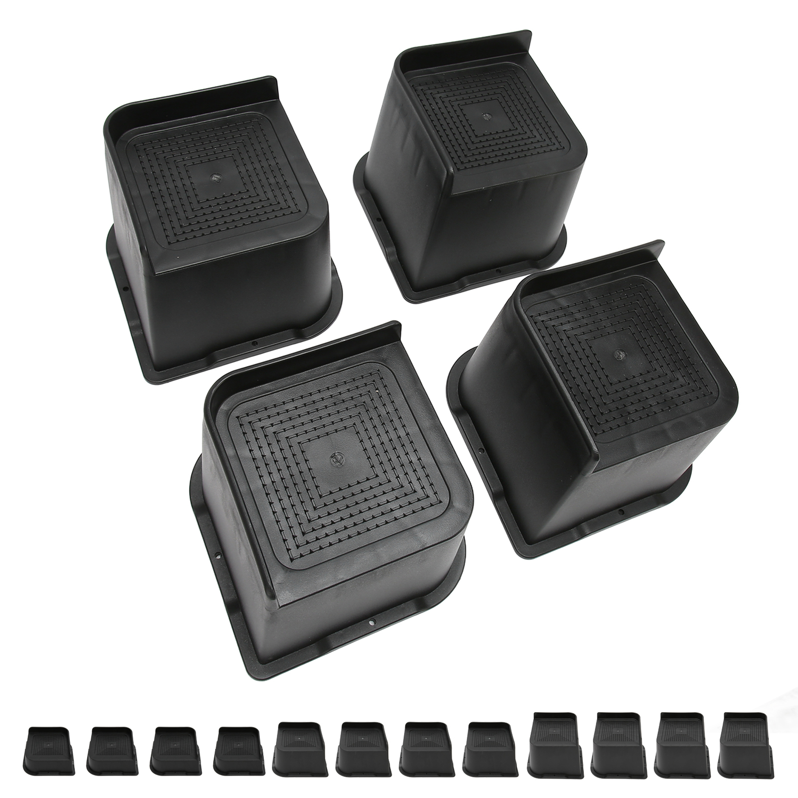 4PCS Bed Risers L Shape Anti Slip Furniture Lift Stand for Desk Sofa ...